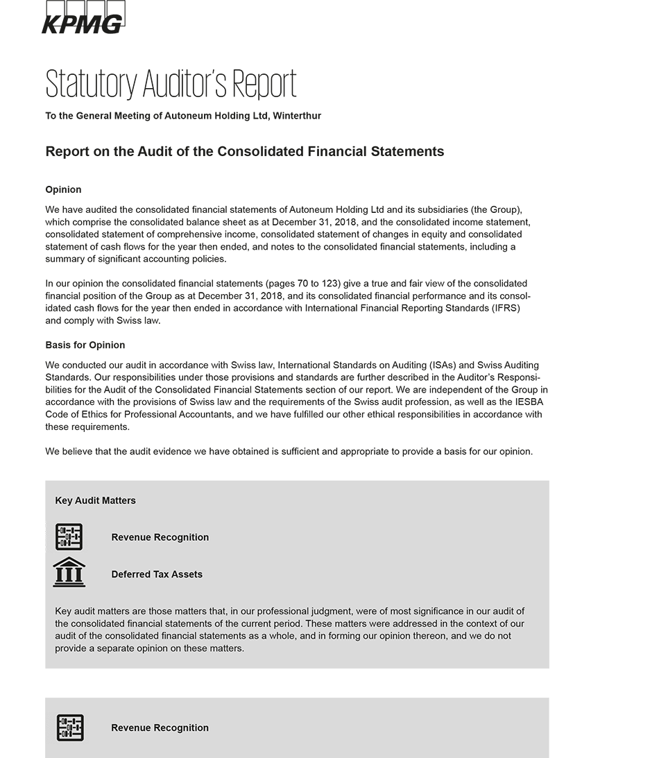 Annual Report 2018 - Autoneum Annual Report 2018